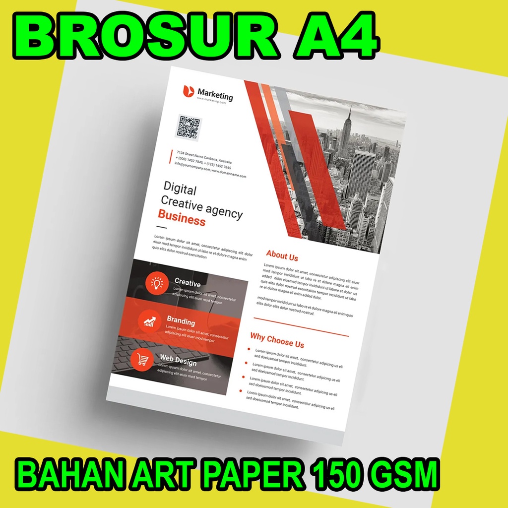 Print A4 Brochures / Print Flayer / Leaflet Art Paper 150 gsm (min. Order 50 pieces) | Shopee ...