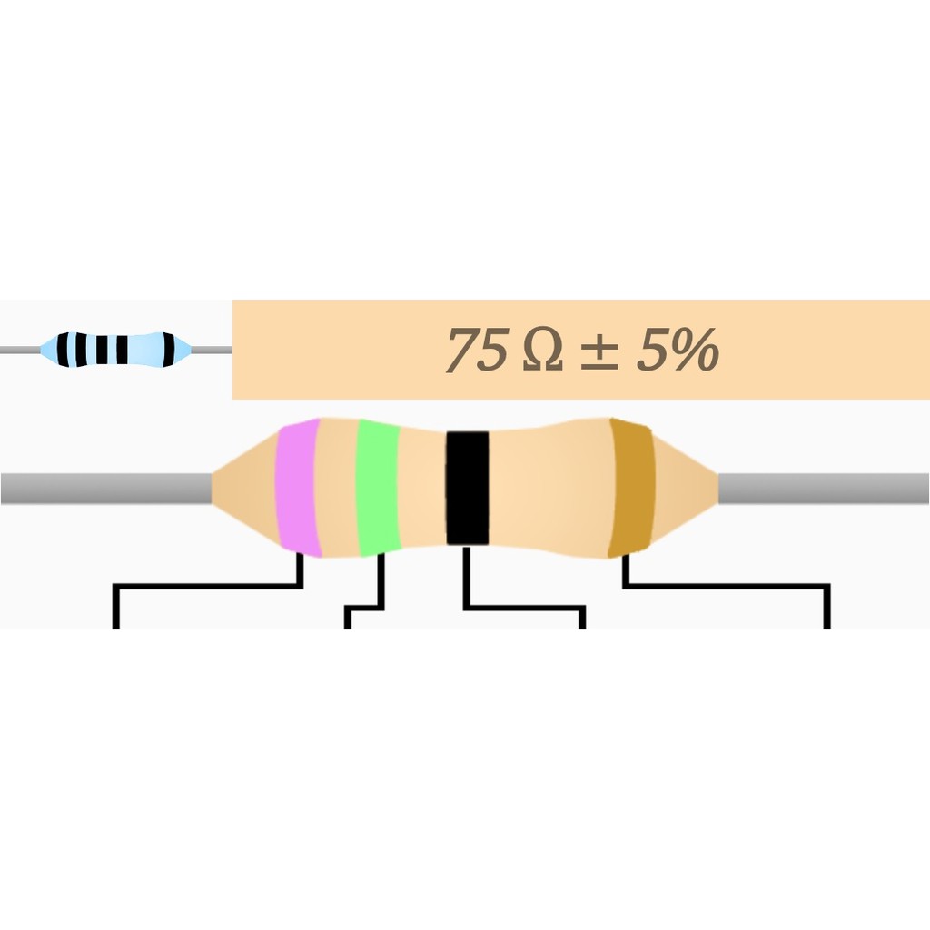 (READY STOCK) RESISTOR 75 Ohm 5% (10pcs) | Shopee Malaysia