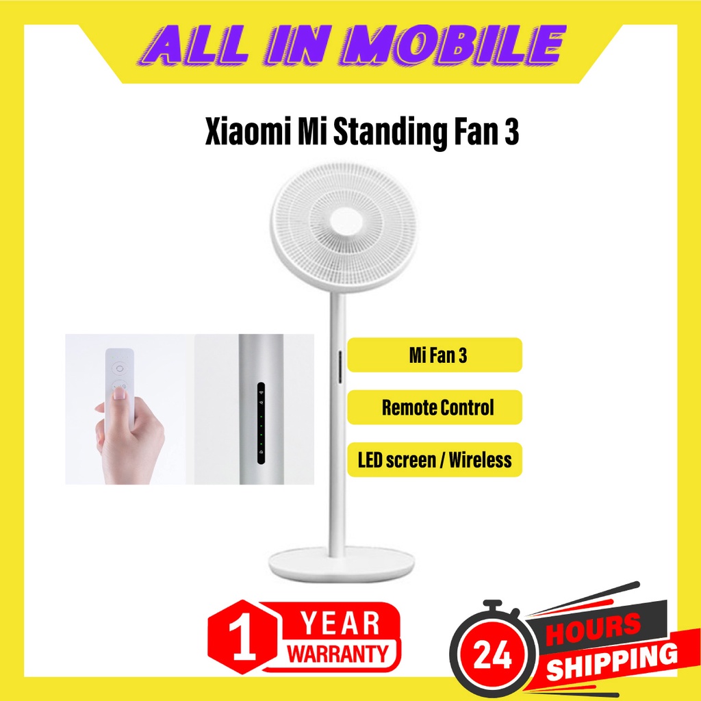 Xiaomi Mi Standing Fan 3 [ Remote Control | Wireless & Portable | LED ...