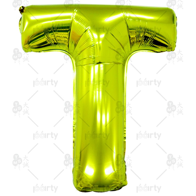 Foil Balloon - 40inch Foil Balloon Alphabet T - Gold 40寸金色数字铝气球套装 Belon ...