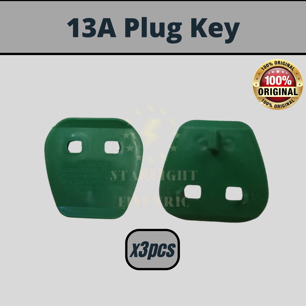 13A Plastic Plug Key (3pcs) Easy for 2 pin/2pin to 3pin Converter ...