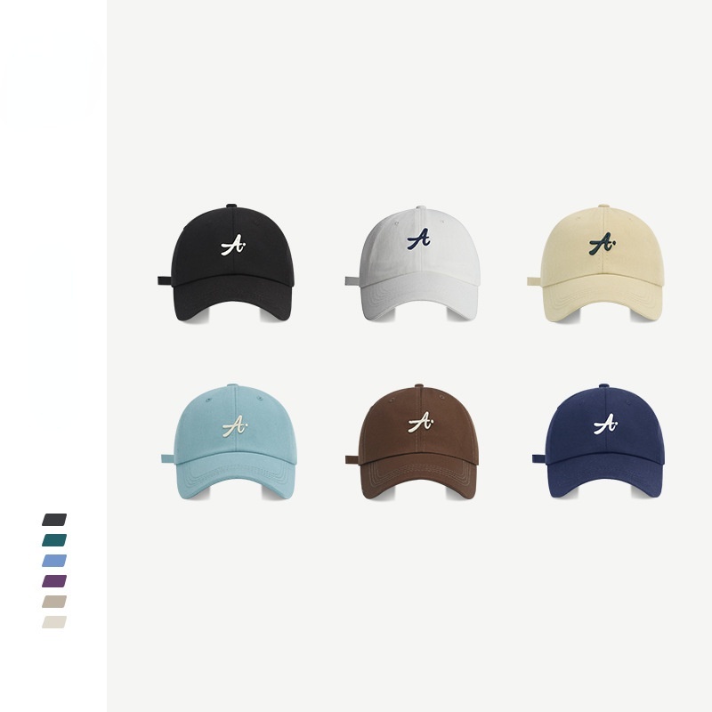 Three-dimensional letter embroidery American casual soft top tide brand ...