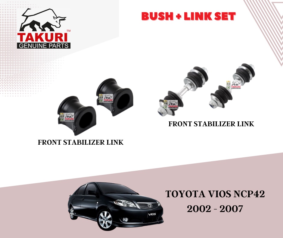 TOYOTA VIOS NCP42 (2002 - 2007) NCP93 (2007-2013) NCP150 (2013-2022) FRONT STABILIZER BAR BUSH ...