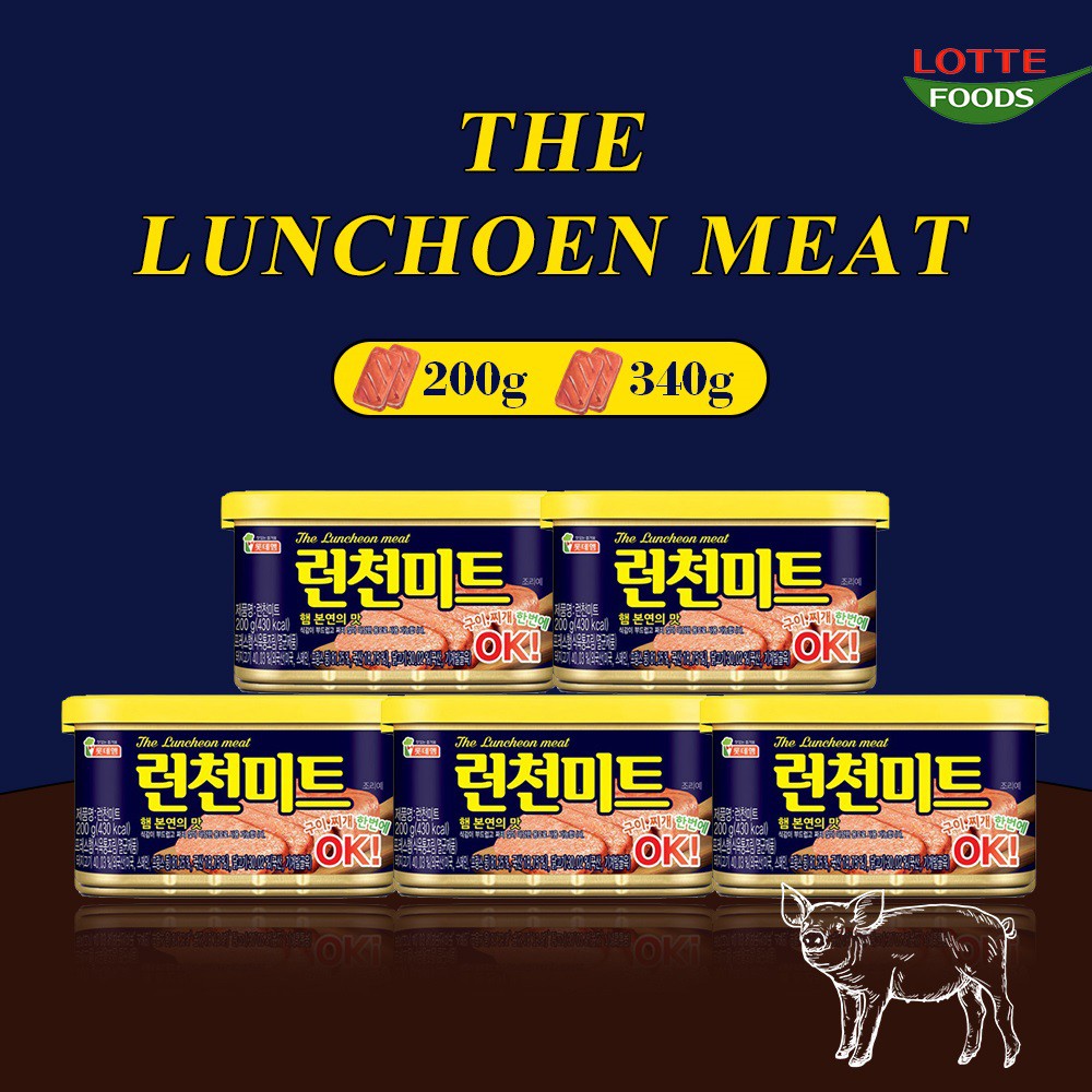 [Lotte] Luncheon Meat / 200g / 340g / K-food | Shopee Malaysia