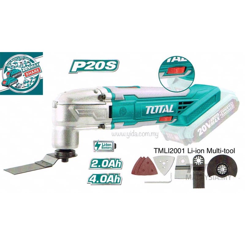 TOTAL TMLI2001 Li-ion Multi-tool | Shopee Malaysia