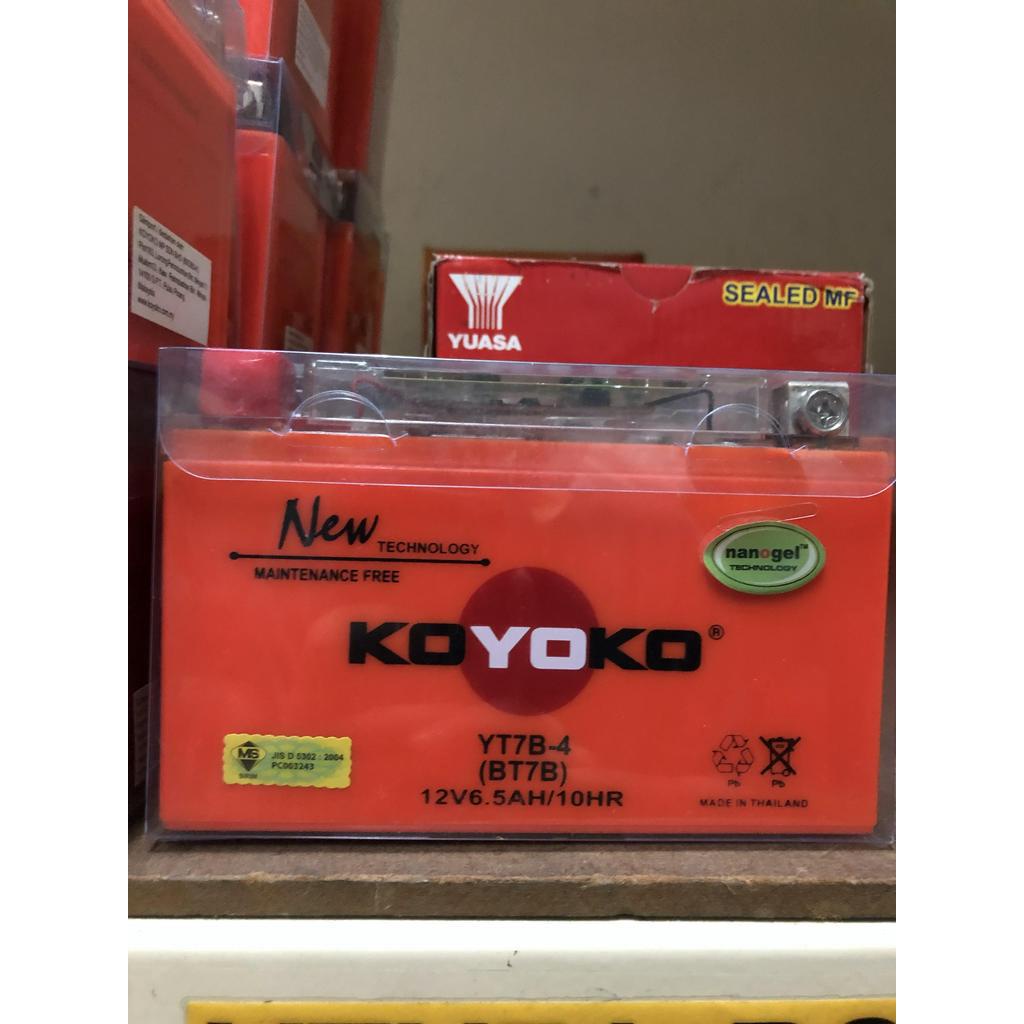 KOYOKO NANOGEL BATTERY YT7B-4 YT7B BATERI MOTORSIKAL KOYOKOL G2 NANOGEL ...