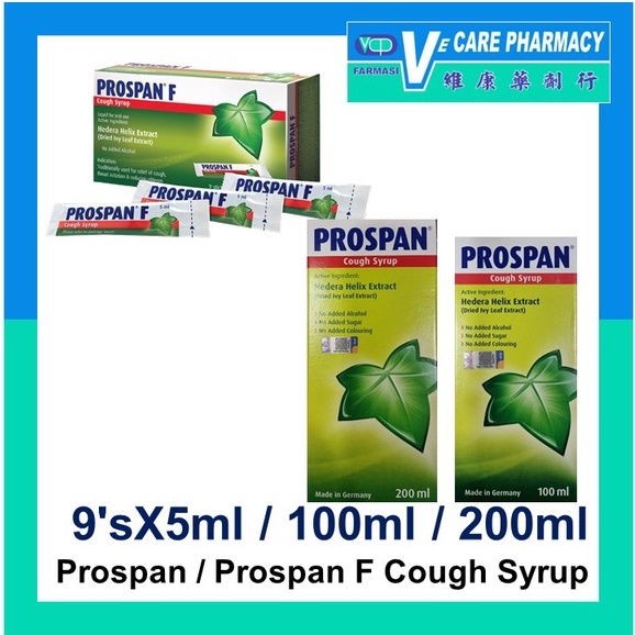 Prospan Cough Syrup 100ml/200ml /Prospan F Syrup 5mlx9's | Shopee Malaysia