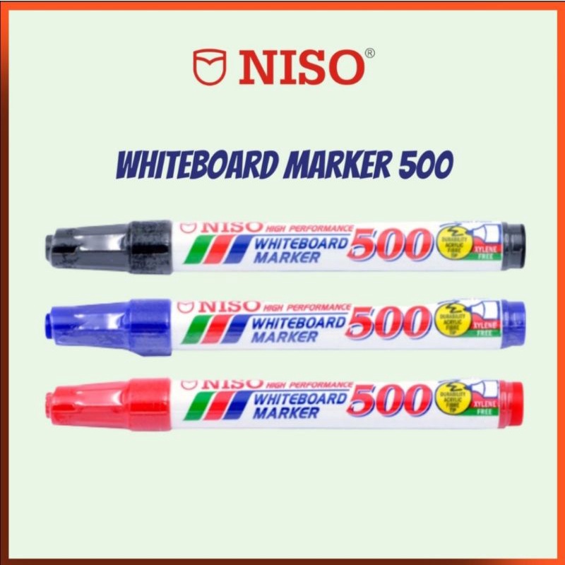 Niso Whiteboard Marker Pen 500 Fine Tip (1pcs) Pen Penanda Faster ...