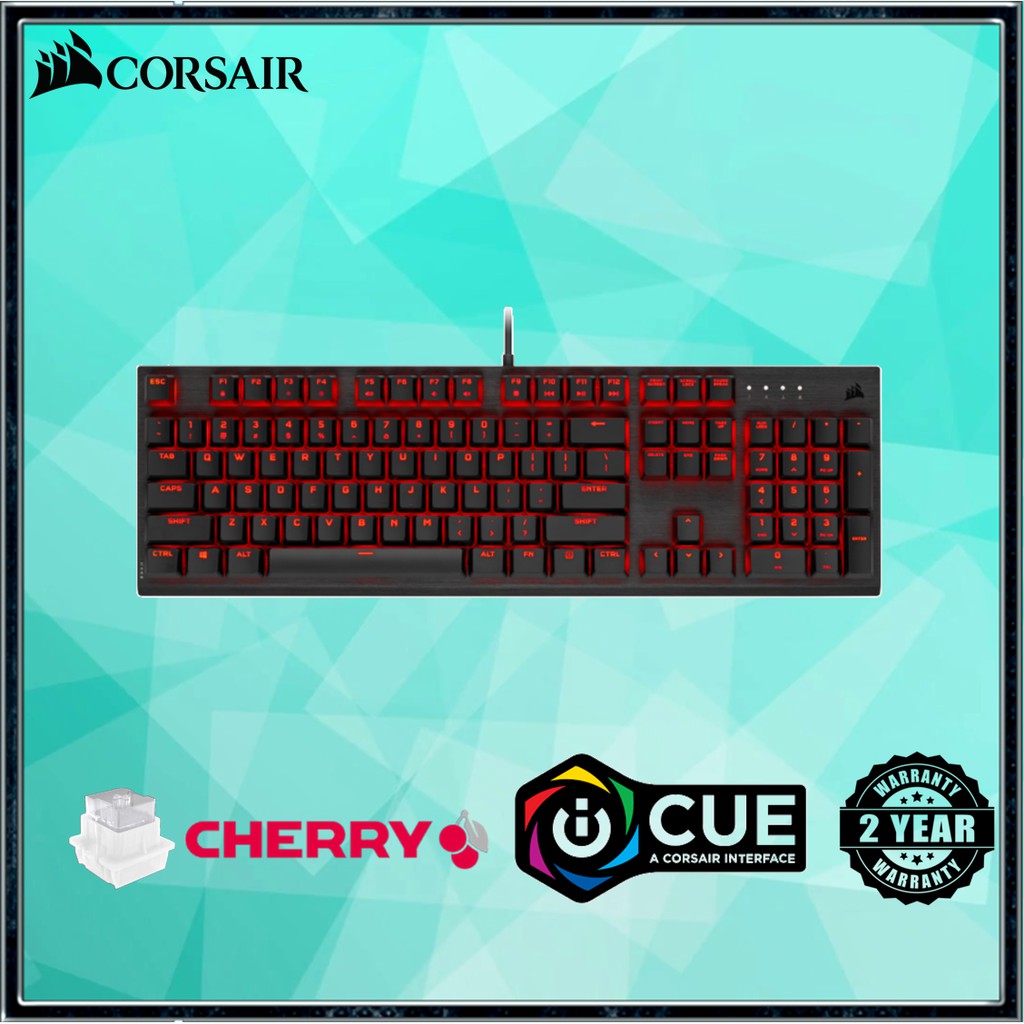 CORSAIR K60 PRO RED BACKLIT MECHANICAL KEYBOARD - CHERRY VIOLA SWITCH ...