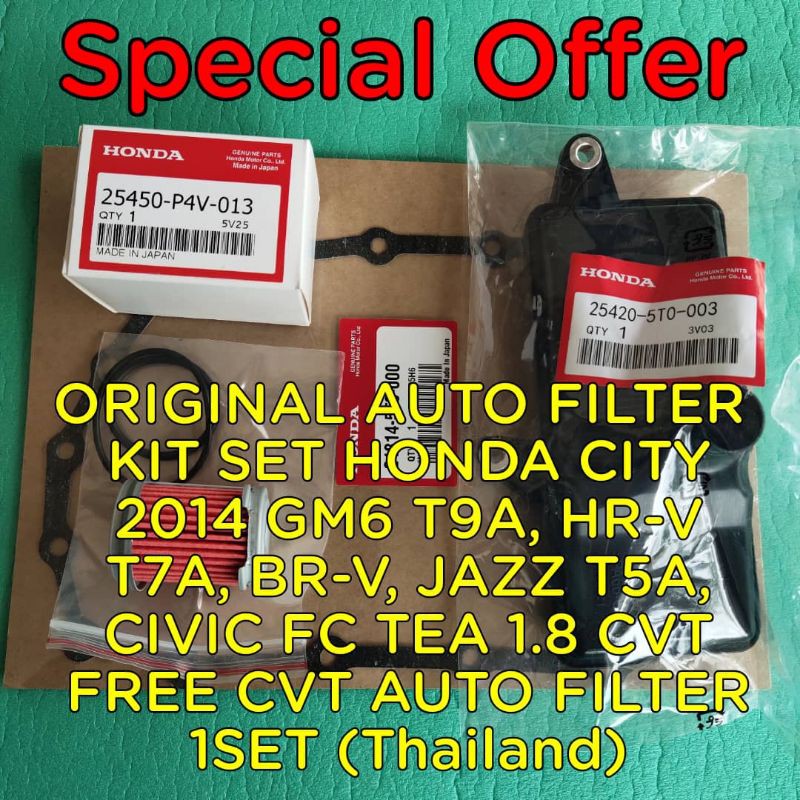 ORIGINAL AUTO FILTER KIT SET HONDA CITY 2014-2024 GM6 T9A, HR-V T7A, BR ...