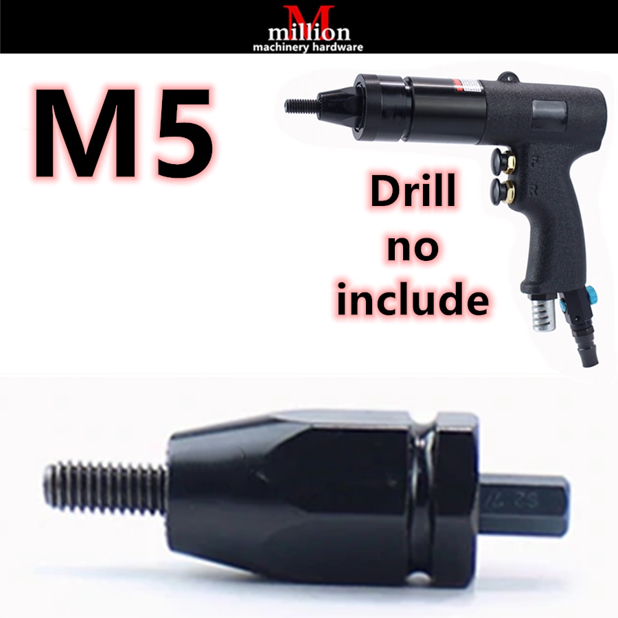 M3 M4 M5 M6 M8 M10 M12 Pneumatic Air Rivet Nut Guns Riveter Insert ...