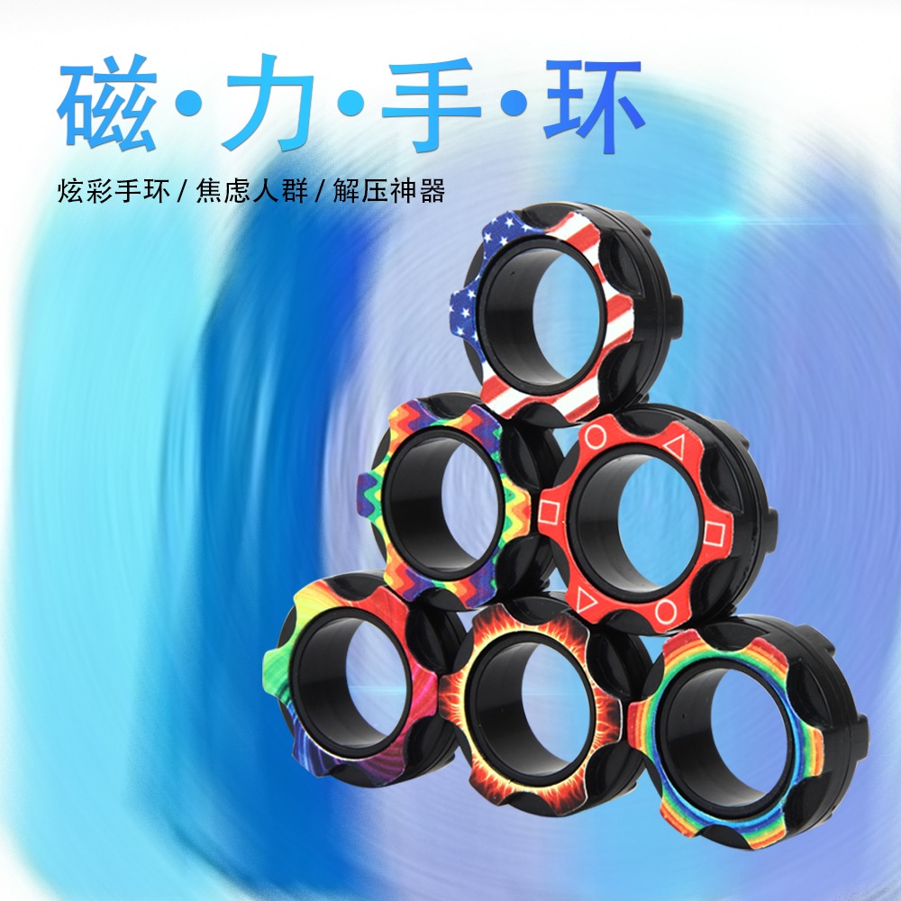 Magnetic Gear Ring Fidget Spinner Top Toys Idea ADHD Fidget Toys Adult ...