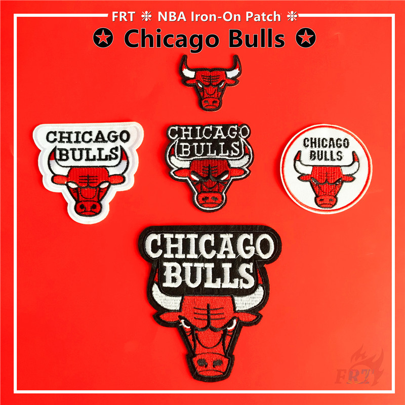 ☸ Chicago Bulls - NBA Eastern Team Iron-On Patch ☸ 1Pc DIY Sew on Iron ...