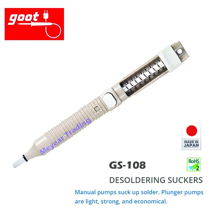 Goot Desoldering Pump Sucker GS-108 for Soldering Iron Solder Suck | Shopee Malaysia