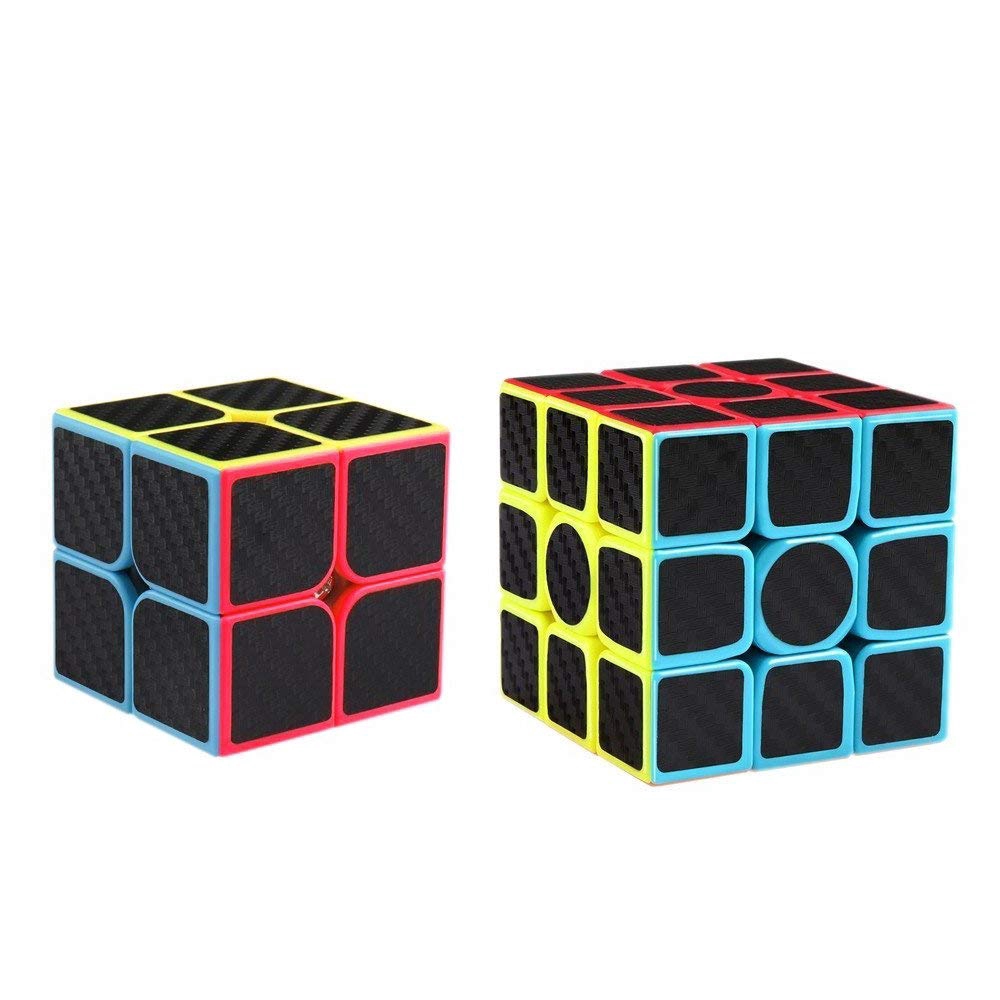 Carbon Fiber Cube Bundle 2x2 3x3 Speed Cube Set Z Cube Magic Puzzle Toy ...
