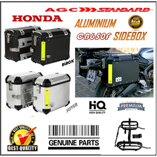 HONDA CB650F FULL ALUMINIUM SIDE BOX HIGH QUALITY WATER PROOF 30LITER ...
