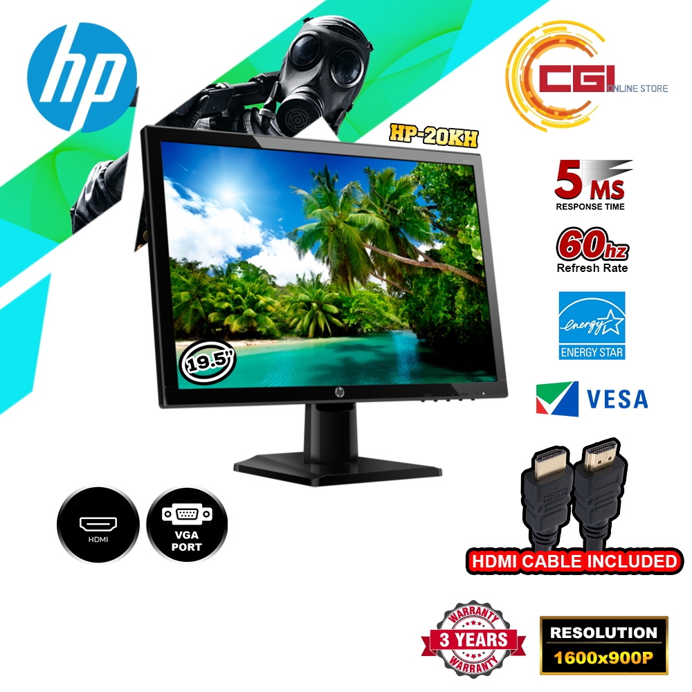 HP 20KH 19.5" TN HD 60Hz 5ms VGA HDMI Monitor | Shopee Malaysia