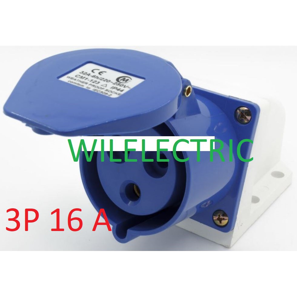 Industrial surface mounting socket 3P 16A / 16 A wall socket | Shopee ...