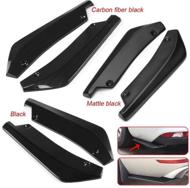 Car Universal FRONT BUMPER DIFFUSER Lip Wrap Angle Splitters Black ALL ...