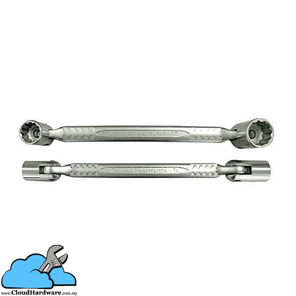 KADON Industrial Grade - CR-V Double Flexible Socket Wrench 17mm x 19mm ...