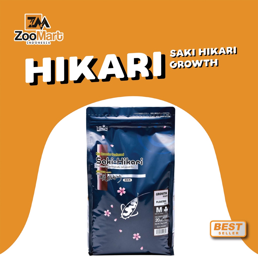 Freshwater Koi Fish Food Saki Hikari Growth m 2kg Aquarium Pellets ...