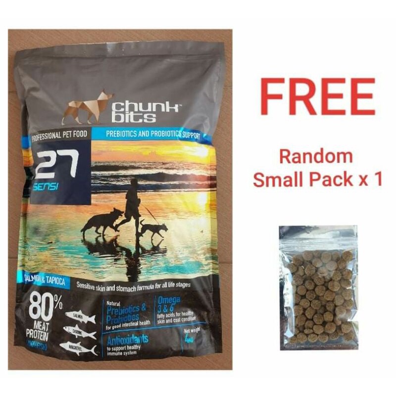 Exp:2026 June / 4kg Chunk Bits Sensi 27 Salmon & Tapioca Chunk Bit ...