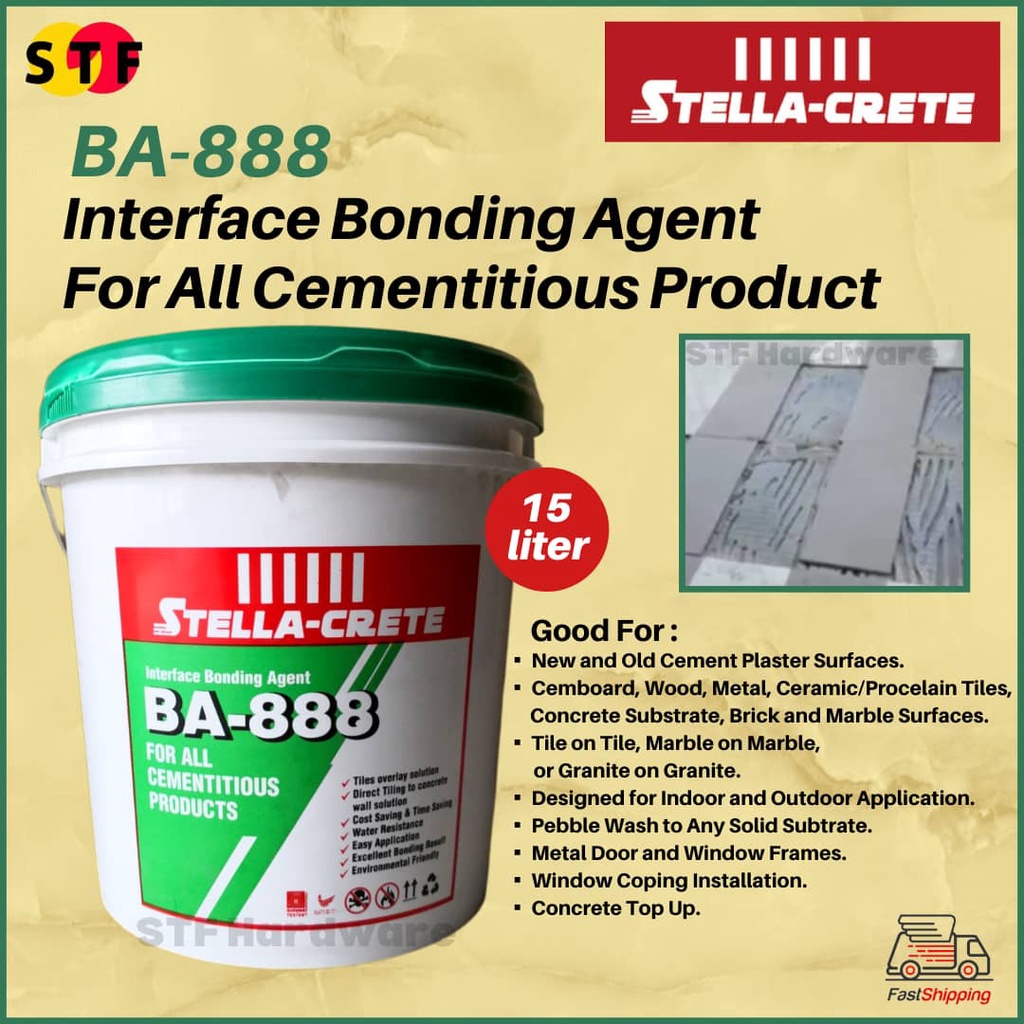STELLA CRETE BA-888 INTERFACE BONDING AGENT 15 LITRE (BA888) MAXIMUM ...