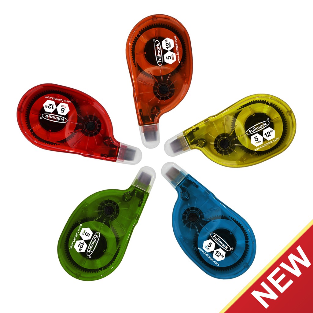 Fullmark Correction Tape , 5 mm X 12 m each / 5-pack (Model P) | Shopee ...