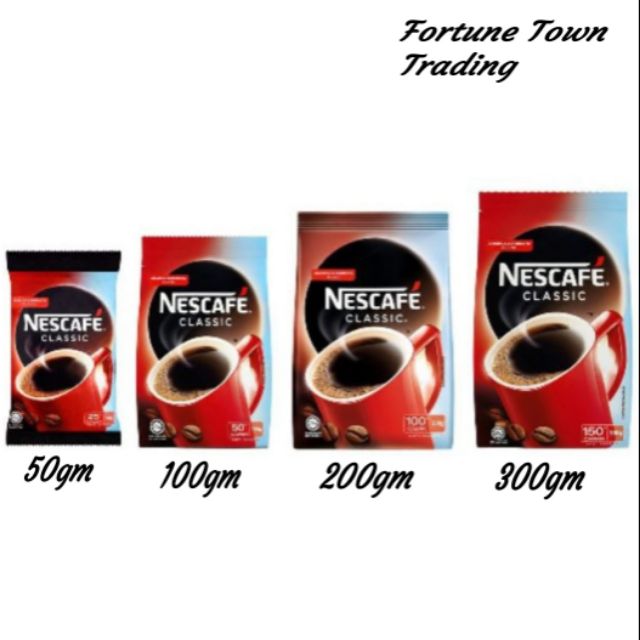 Nescafe Classic Instant Coffee Refill Pack 50g/100g/200g/300g | Shopee ...