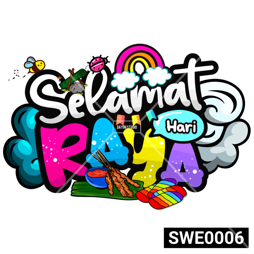 [ STICKER RAYA 2025 ] Waterproof Kalis Air | Selamat Hari Raya ...