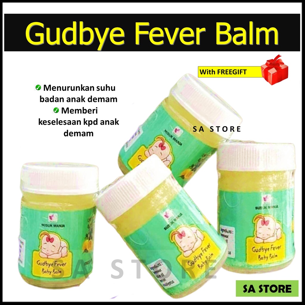 Gudbye Fever Baby Balm +🎁 Baby demam Sakit badan Lesu Tidak bermaya ...