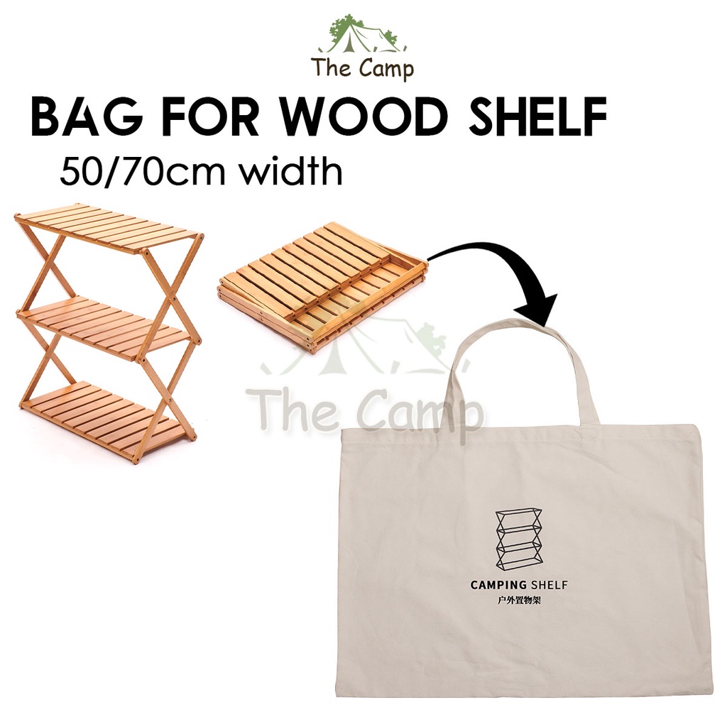 Bag For Multilayer Foldable Wood Shelf Portable Storage Rack Folding ...