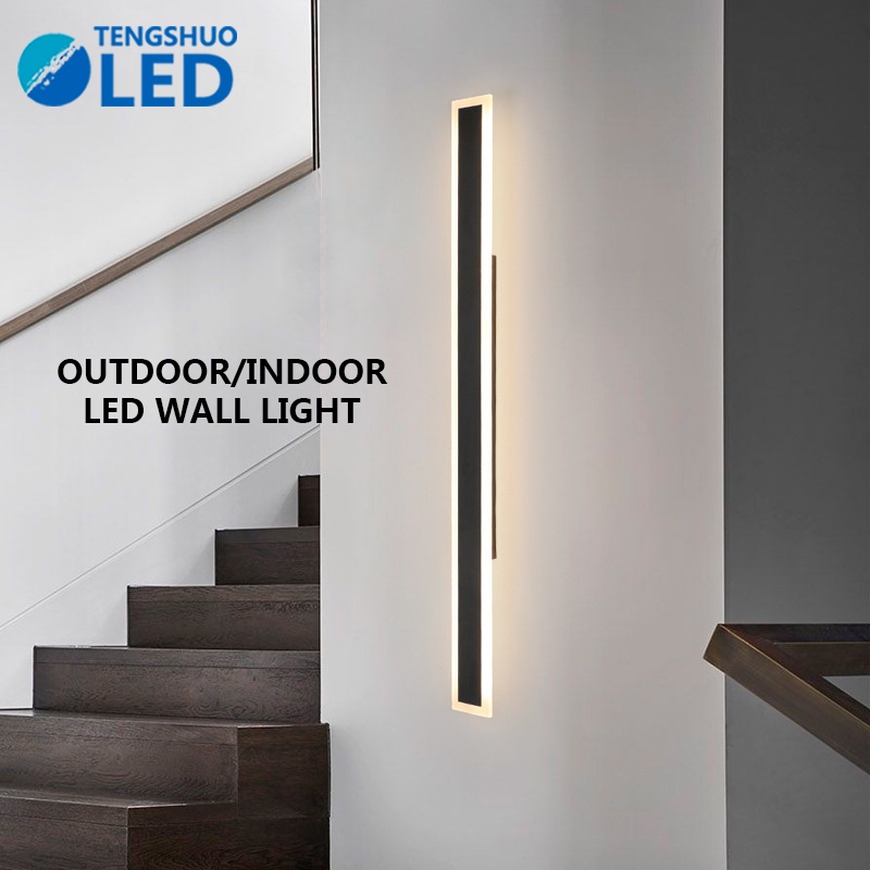 TengShuo Aluminum Modern Surface Mounted LED Wall Light Outdoor Wall Lighting Indoor 30CM/60CM ...