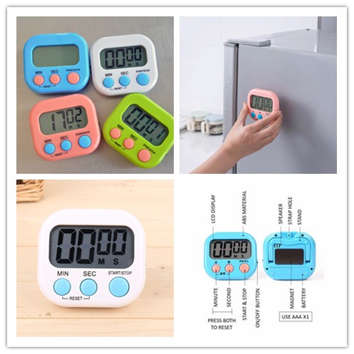 LCD Digital Kitchen Timer Cooking Baking Oven Timer Loud Alarm Clock ...