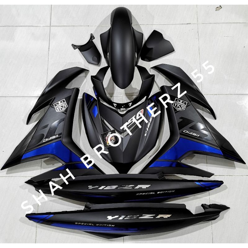 COVERSET Y15 V1/V2 BLACK MATE BLUE CHROME CUSTOM 3D SE | Shopee Malaysia
