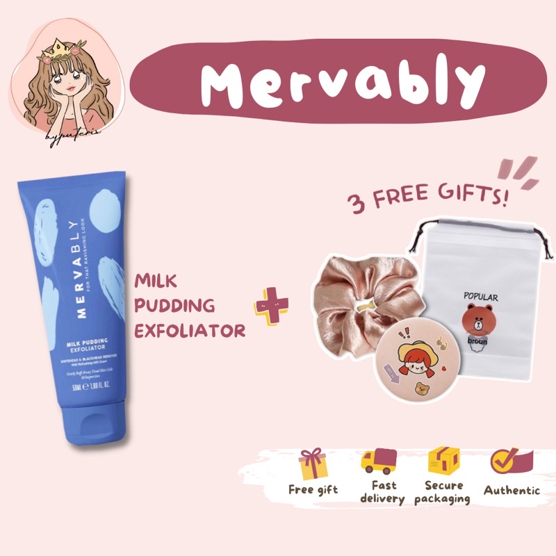 MILK PUDDING EXFOLIATOR + SHEET MASK BY MERVABLY (WHITEHEAD BLACKHEAD ...