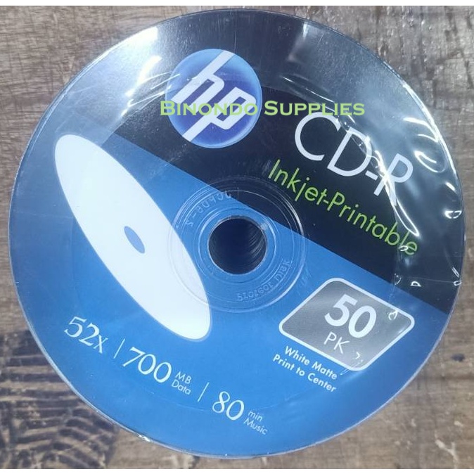 HP CD-R 700MB Inkjet Printable Blank CD (White) 50 Pieces | Shopee Malaysia