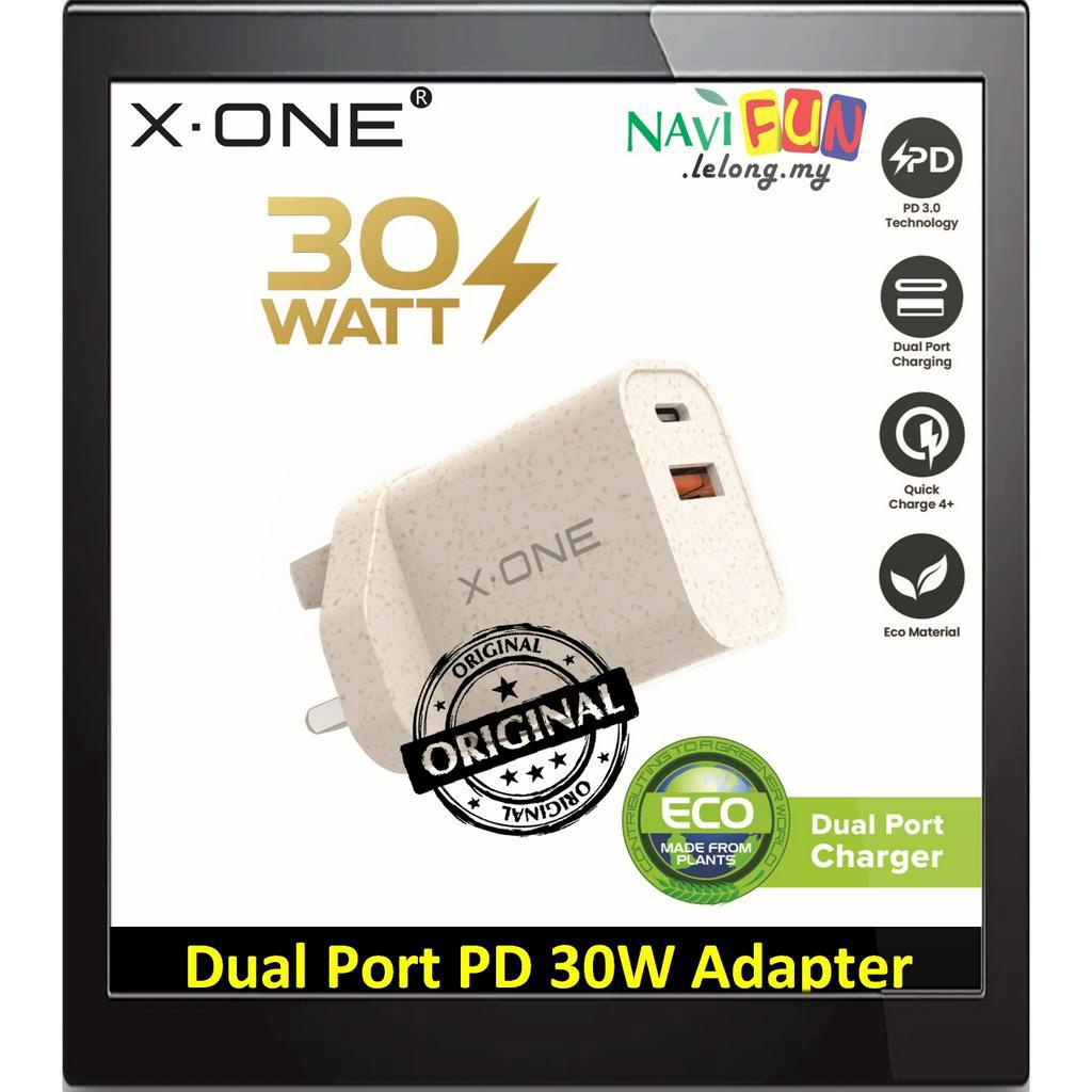 [ Dual Port 30W PD ] X-One Eco Charger 30W PD 3.0 & QC 4+ Dual Port ...