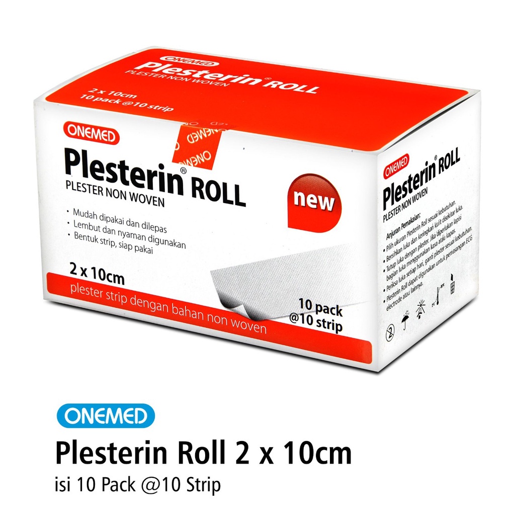 OneMed Box 2x10cm Plasterin Roll contains 10 Pack of Wound Plasters ...