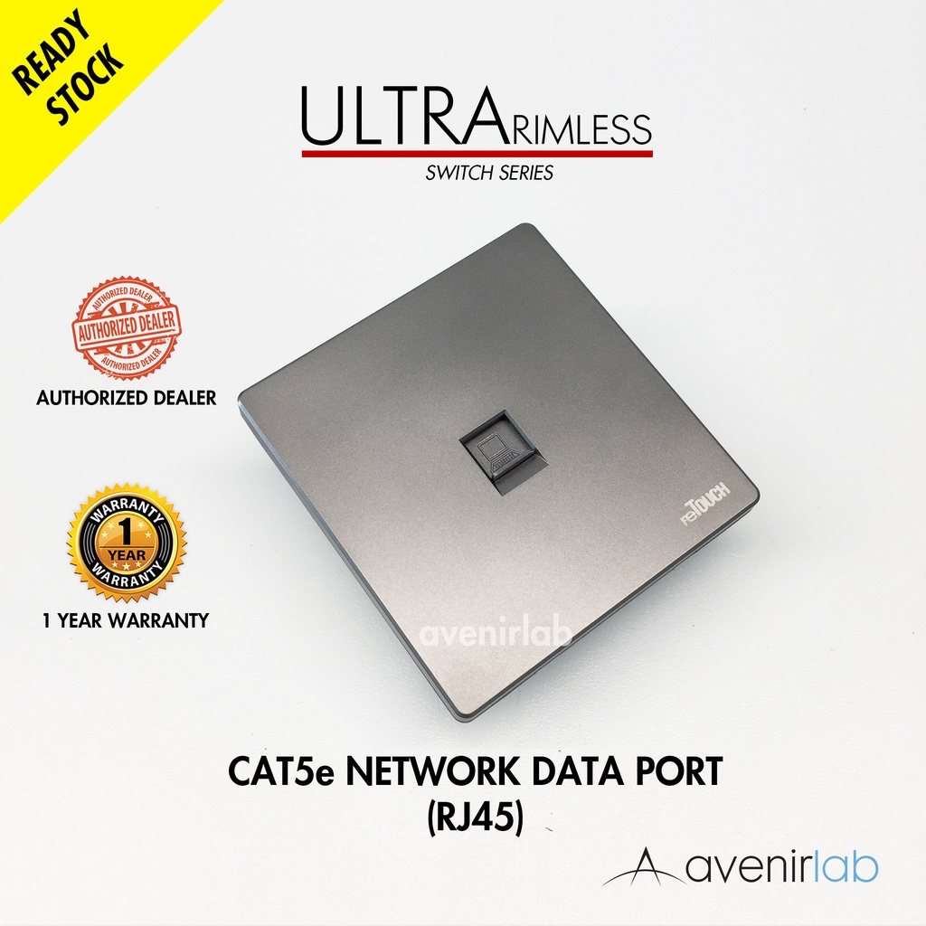 [GRAY] reTouch Ultra Rimless Switch 1/2/3/4 Gang 1/2Way Wall Switch 13A ...