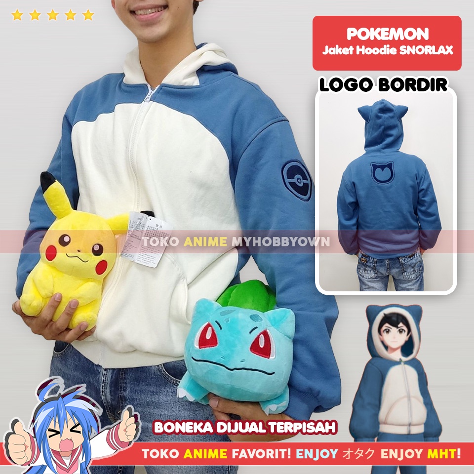 Pokemon Unite Snorlax Anime Hoodie Jacket Cosplay Fashion | Shopee Malaysia