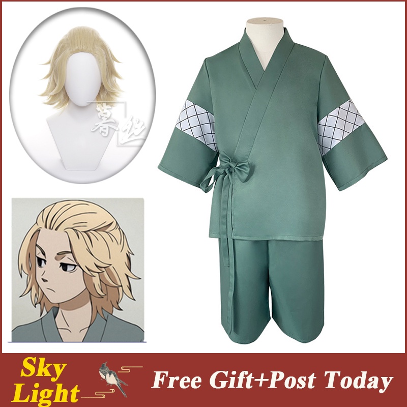 Anime Tokyo Revengers Mikey Cosplay Halloween Costume Kimono Set ...
