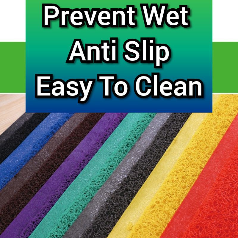 38x58cm Ready Made Plastic Wire Door Mat Loop Red Black Grey Green Blue ...