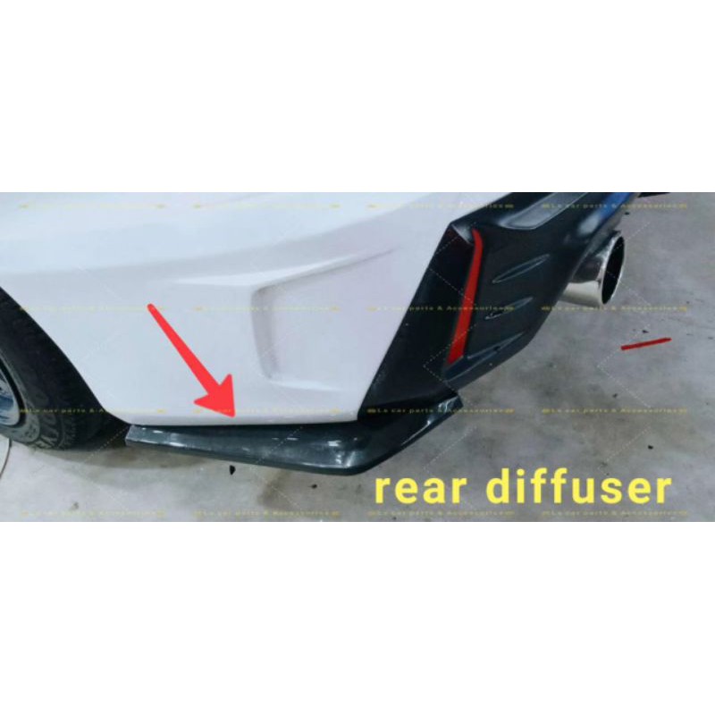 Splitter Spoiler Body Kit Angle Wing Estima Rear Diffuser Bumper Lip Guard Side Skirt Protection ...