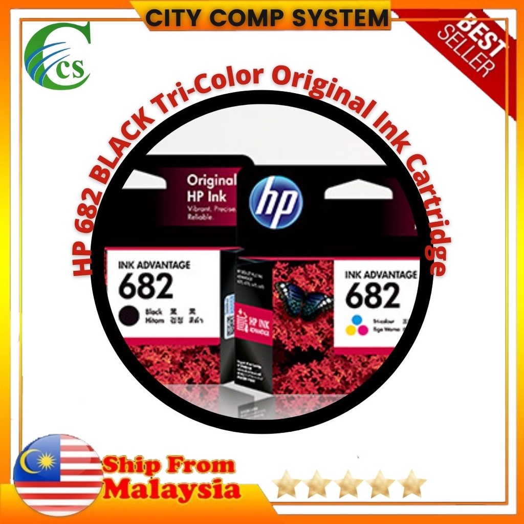 🔥HP 682 🔥BLACK Tri-Color Original Ink Cartridge🔥 | Shopee Malaysia