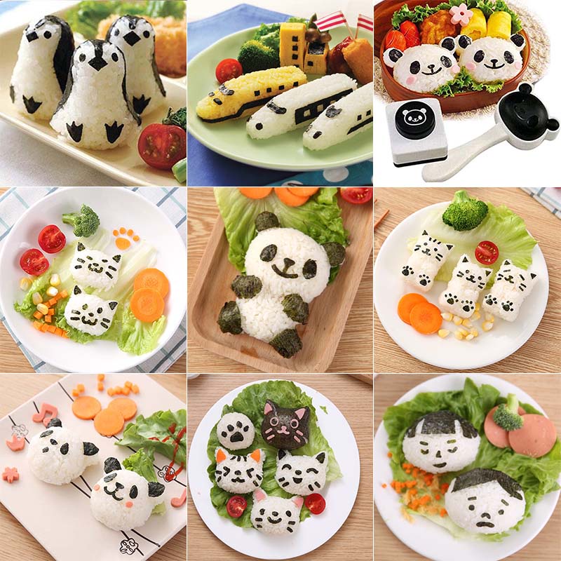 50 Models Cute Cartoon Animals Sushi Onigiri Maker Rice Ball Mold DIY ...