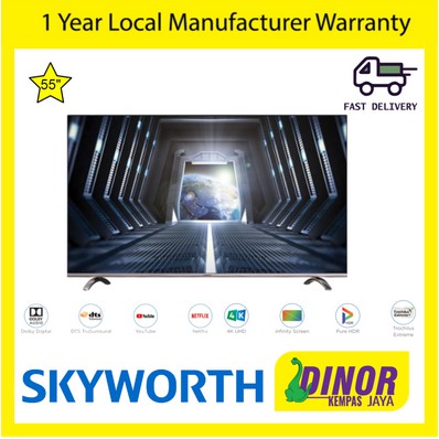 Skyworth 55" 4K Ultra HD Netflix Smart LED TV 55UB5500 UB5500 Series | Shopee Malaysia