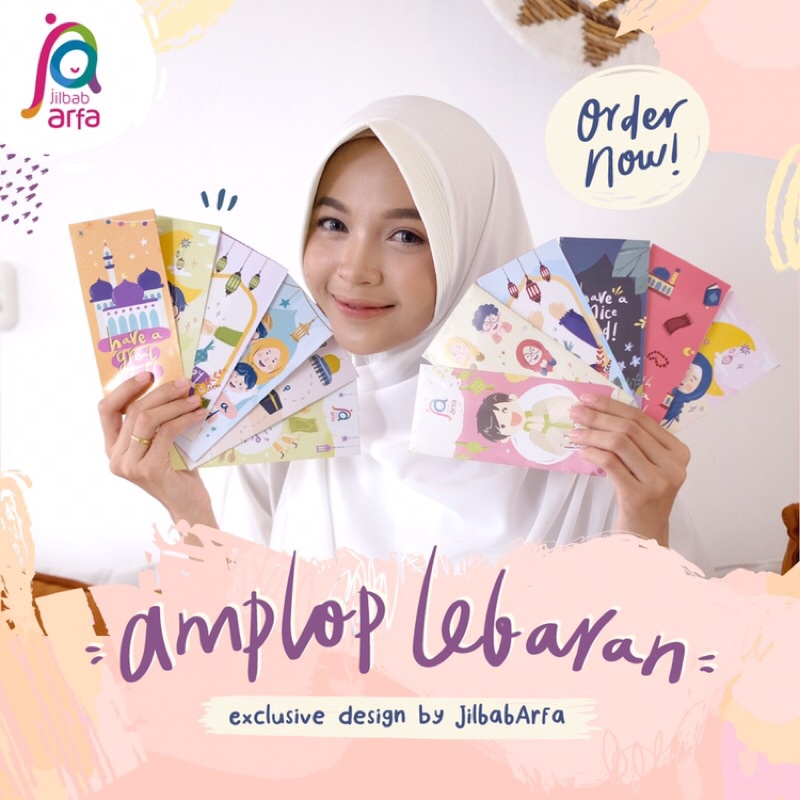 Cute LEBARAN Envelope ARFA Hijab/Eid Envelope Exclusive Design AFRA ...