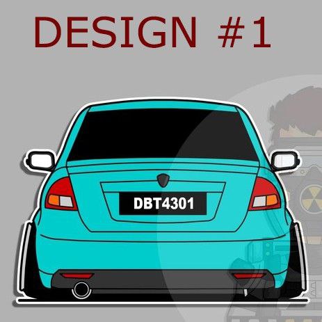 Sticker Kereta Proton SAGA FLX. Ada 2 Design. Siap custom nombor plate ...