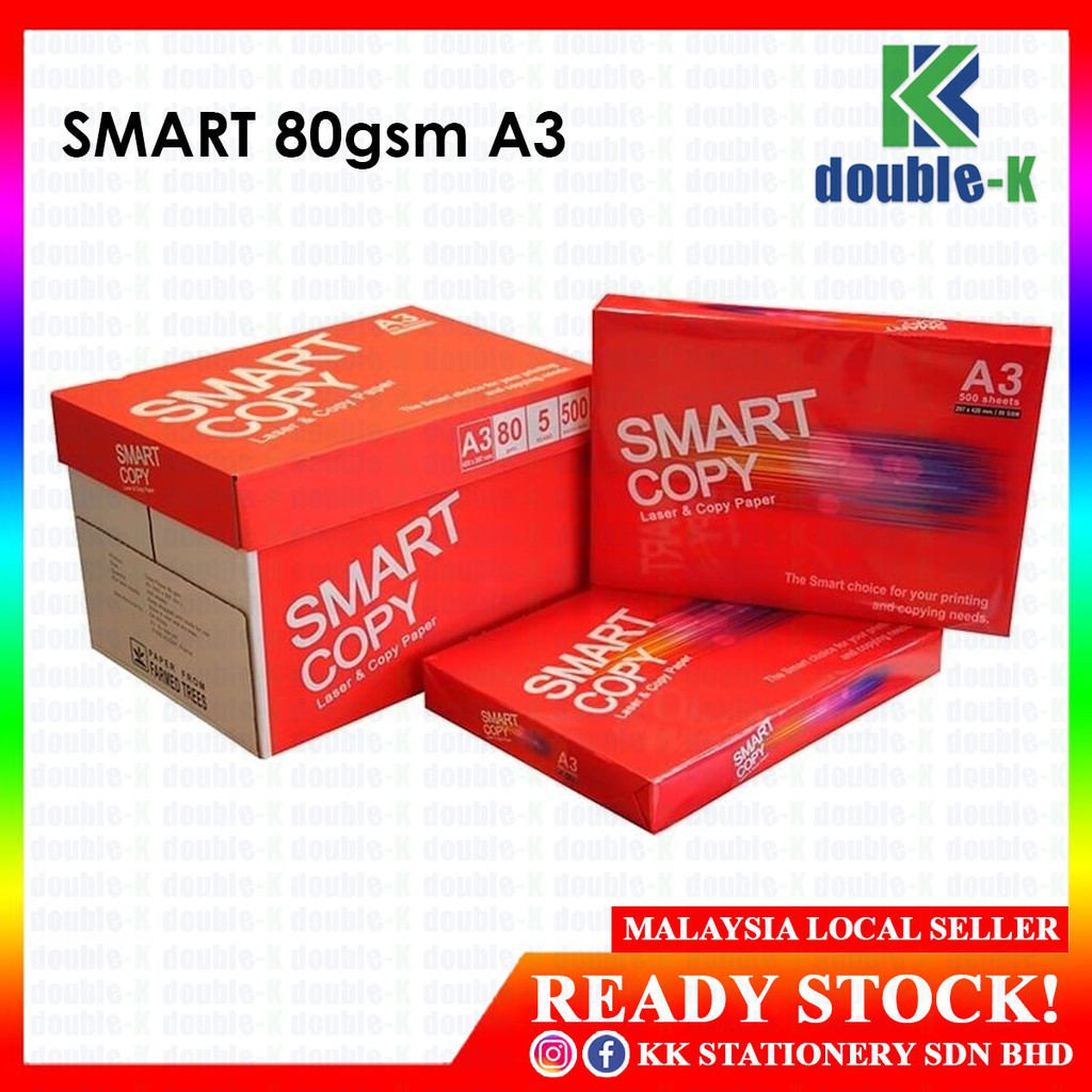 Smart Copy A3 Paper 80gsm 500’S (Product From Double-A Thailand) RM34 ...